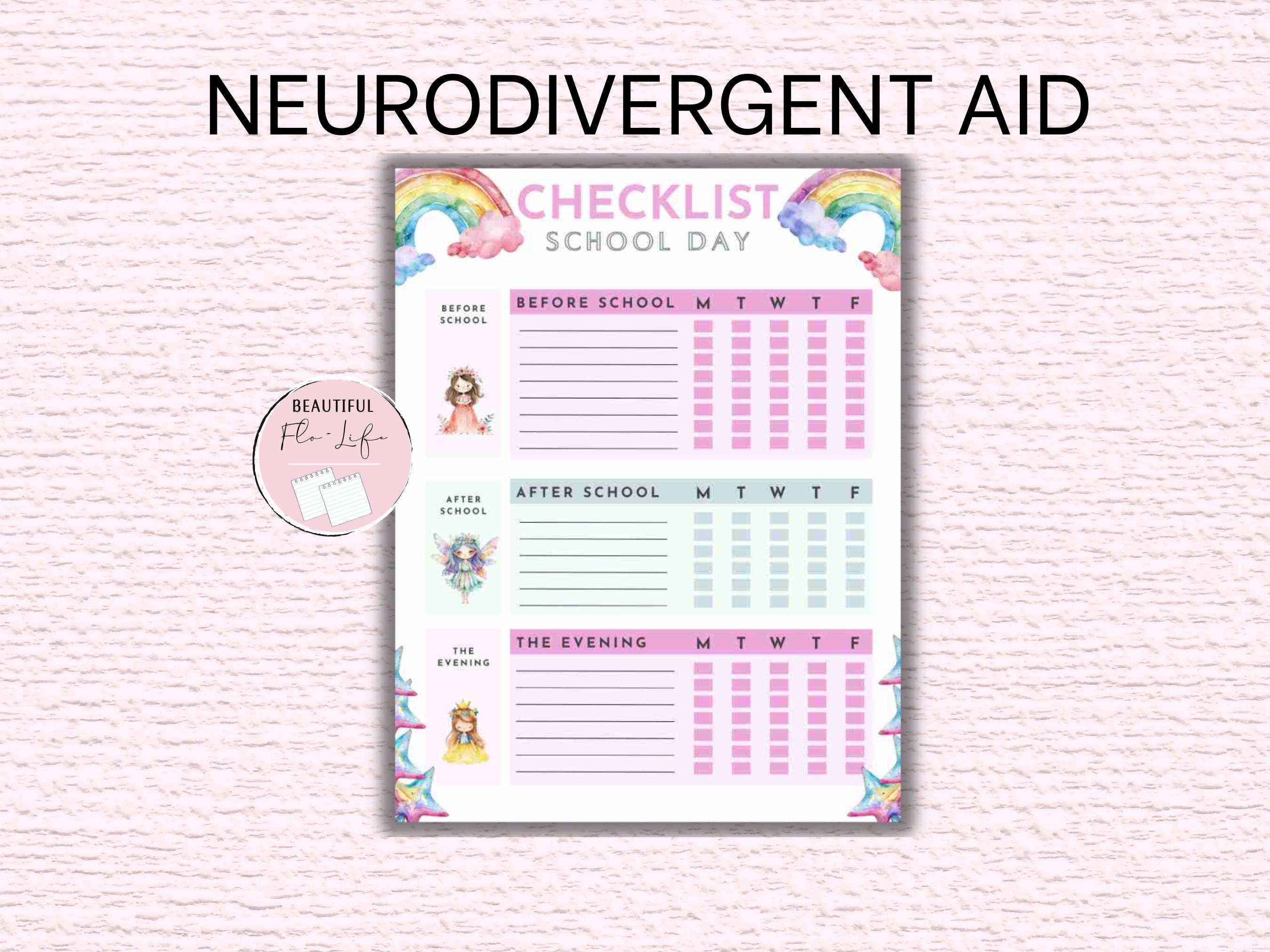 Visual Schedule for Kids, Printable School Routine Checklist ...