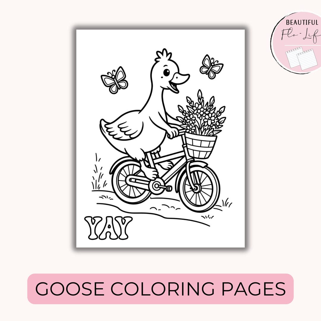 One Silly Goose Coloring Page, Fun Printable Activity Sheets for ...