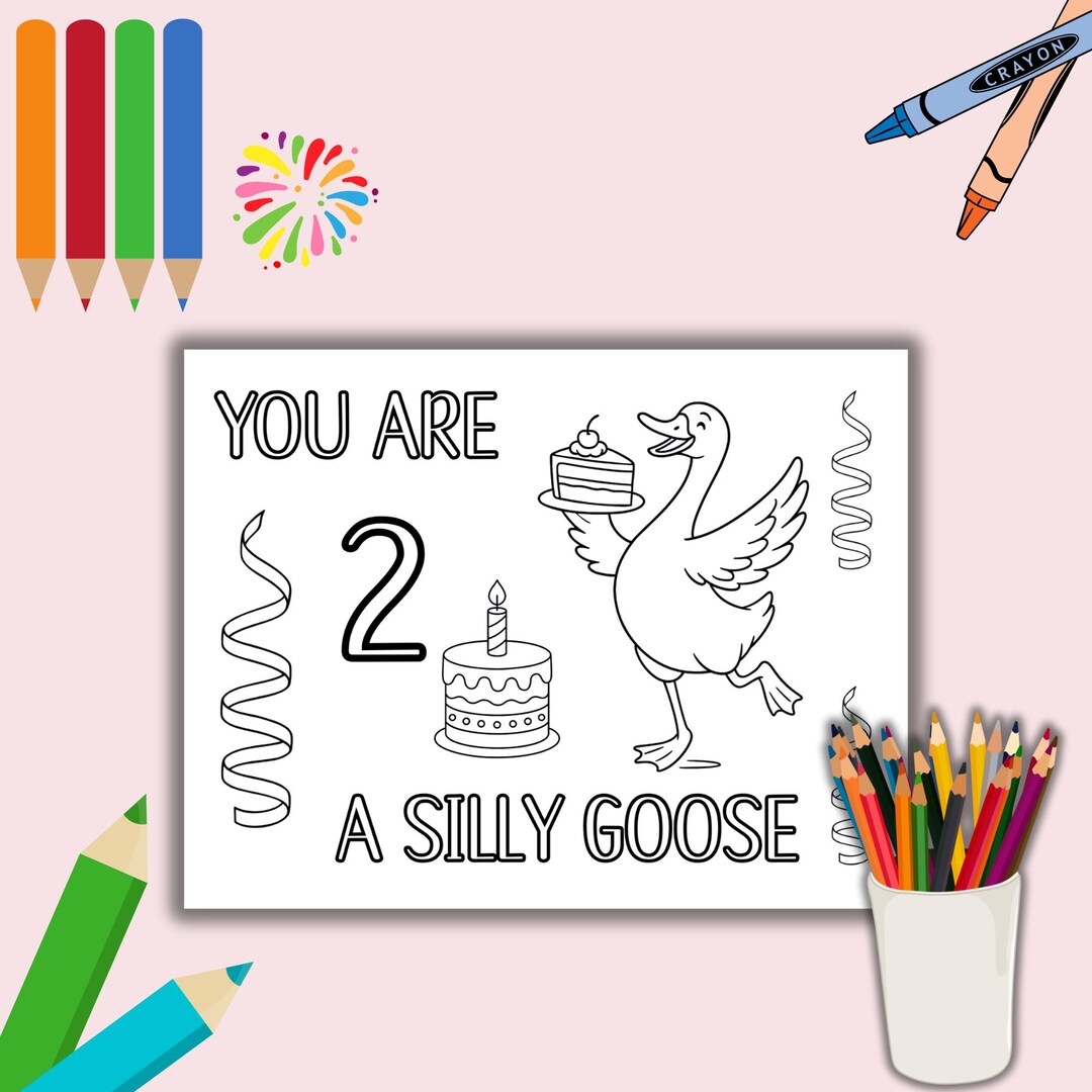 One Silly Goose Birthday Games, Printable Activities for Kids, Fun ...