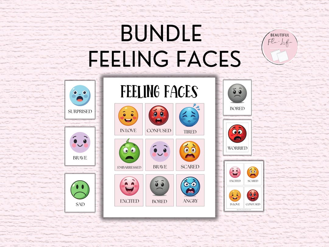 SEL Bundle: Emotion Face Flashcards & Feelings Chart Poster – Zones of ...