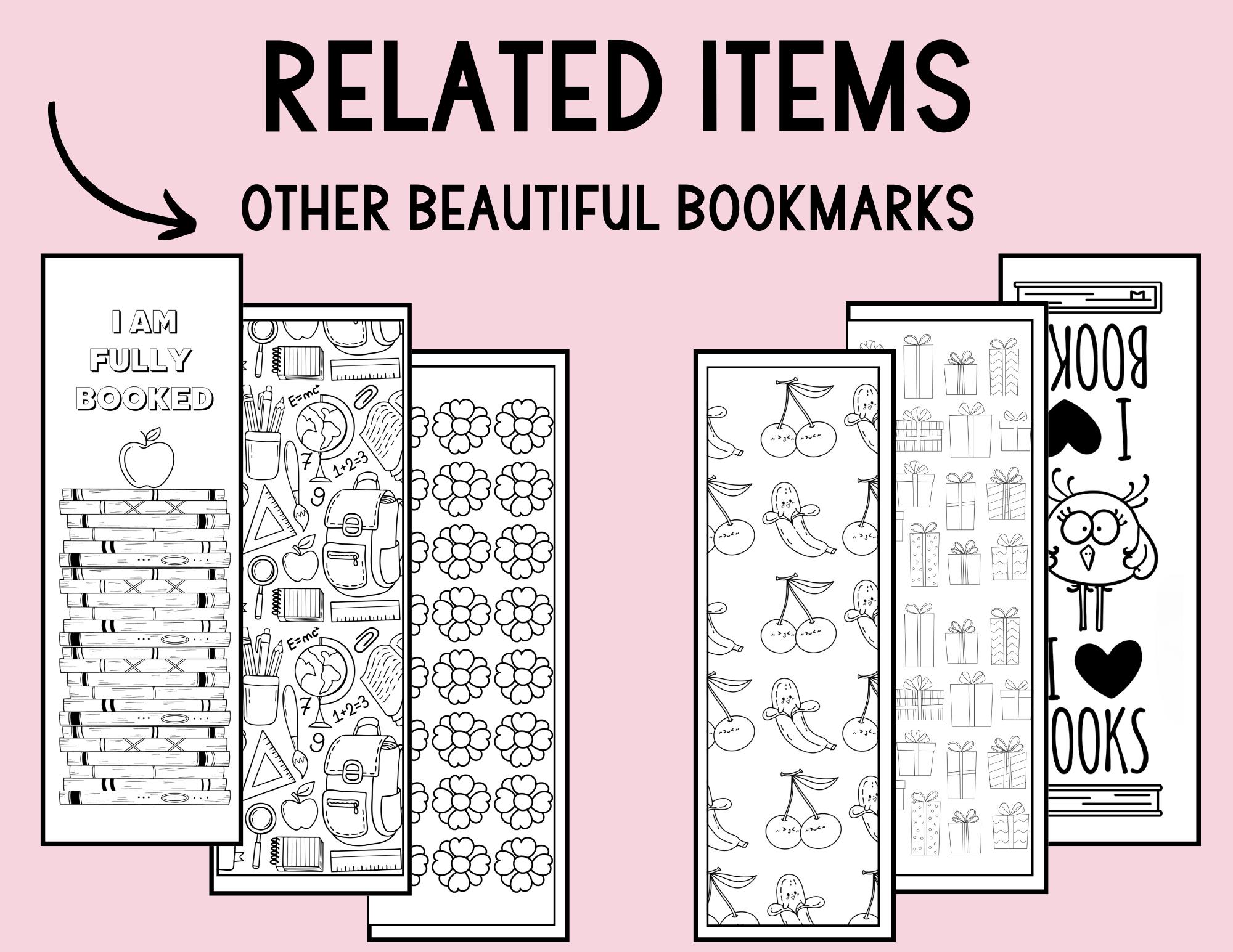 Back to School Coloring Bookmark, Cute Animal Bookshelf Reading Tracker ...