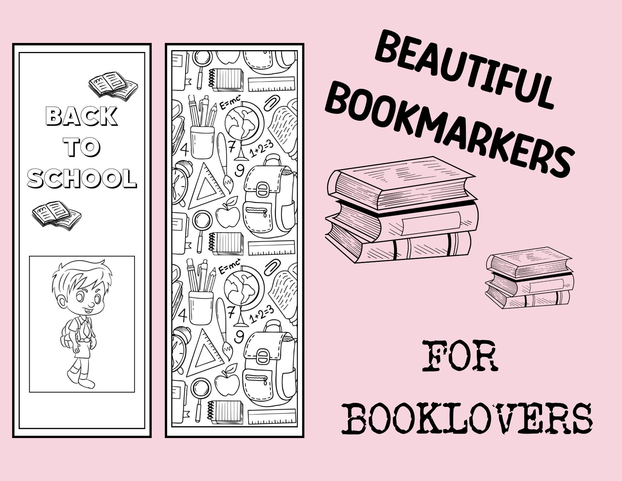 Coloring Bookshelf Tracker Bookmarks Cute Bookmarks Printable Color ...