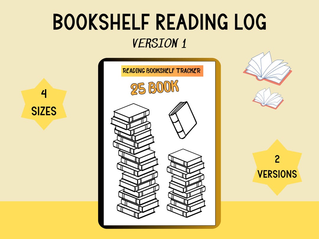 Reading 100 Books Read Tracker Bookshelf Reading Log 100 Books Reading ...