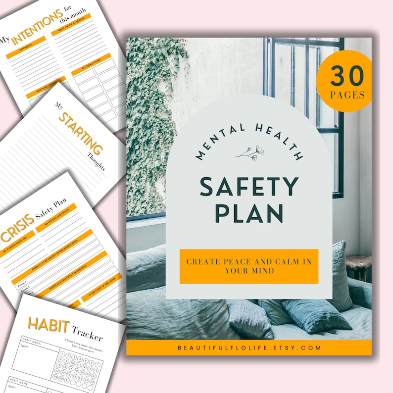 Mental Health Safety Plan, Coping Skills Strategies, Emotional Support ...
