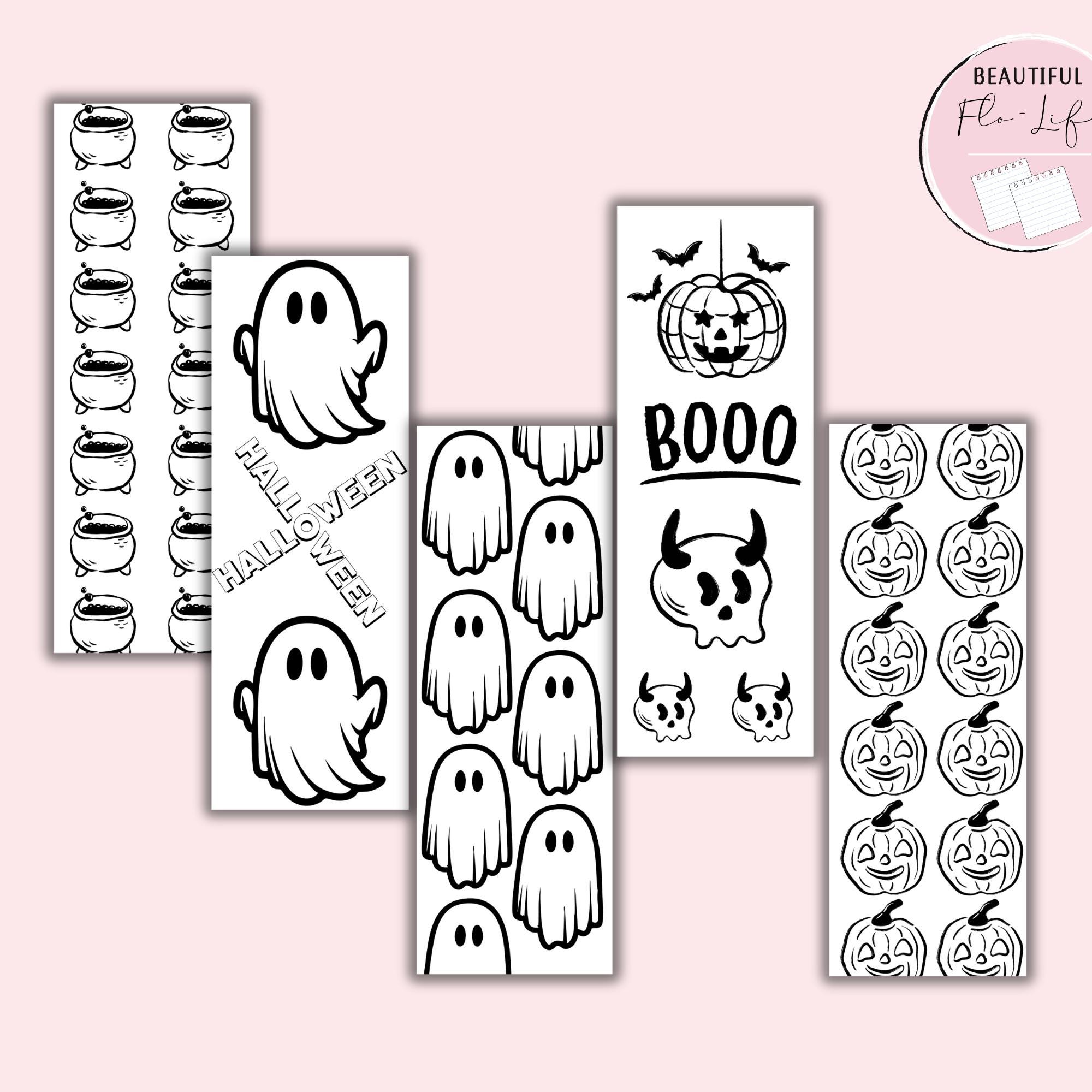 Spooky Bookmark Coloring, Fun Coloring Activity for Book Lovers ...