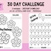 30-day Printable Challenge Worksheets Goal Tracker Habit Tracker Growth ...