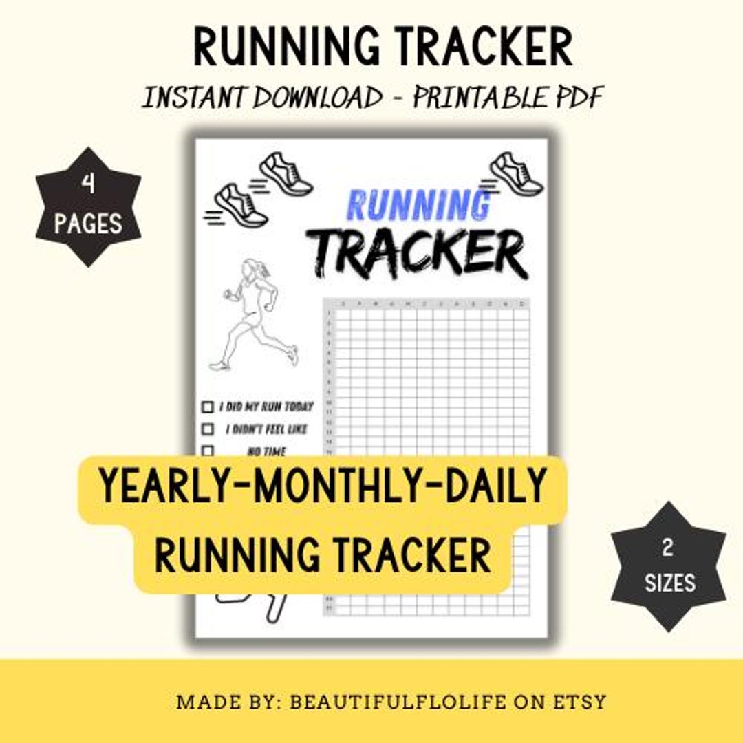 Running Log Template Printable, Running Tracker, Cardio Training Log ...