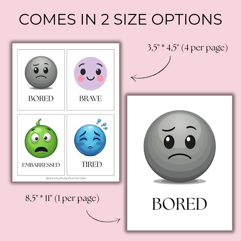 Emotion Face Flashcards Printable, Preschool SEL Resources, Emotional ...