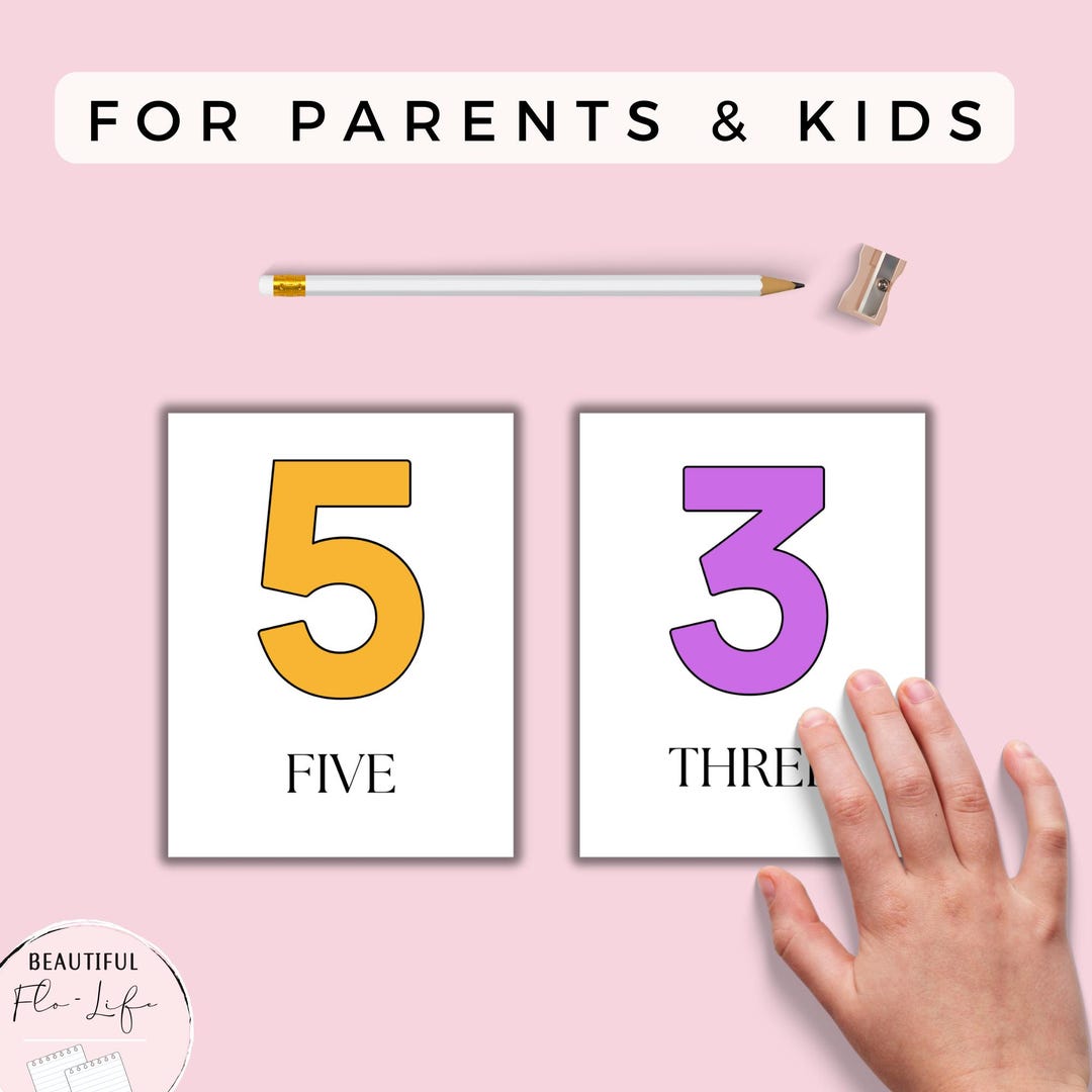 Flash Cards Numbers 1-10, Printable Learning Cards for Kids, Preschool ...