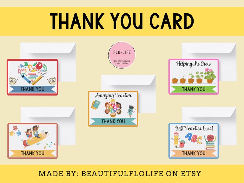 Teacher Thank You Cards Printable Teacher Appreciation Card From ...