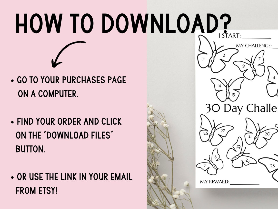 30-day Printable Challenge Worksheets Goal Tracker Habit Tracker Growth ...