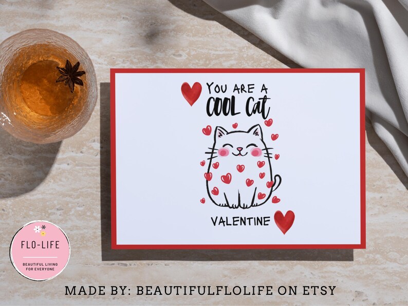 Printable Love Greeting Card: Cute Digital Download for Lovers, Friends ...