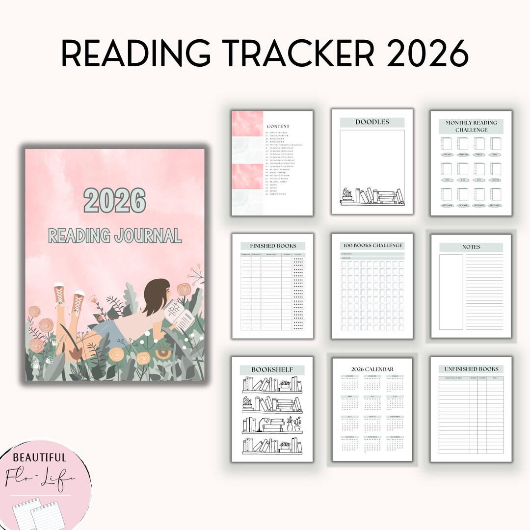 2026 Reading Journal Bundle: Complete Book Tracker and Reading ...