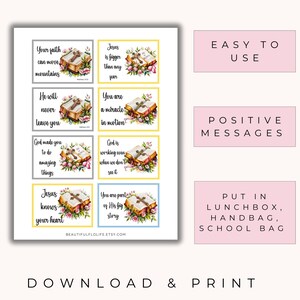 Encouragement Scripture Cards Printable, Bible Verse Cards for Kids ...