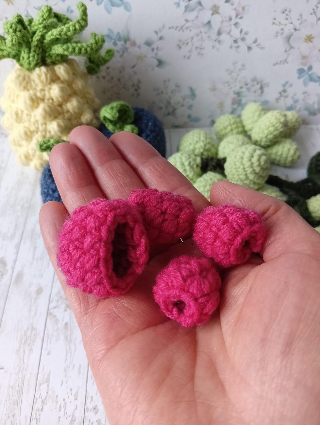 Crochet Raspberry, Amigurumi Raspberry, Stuffed Raspberry, Crochet ...
