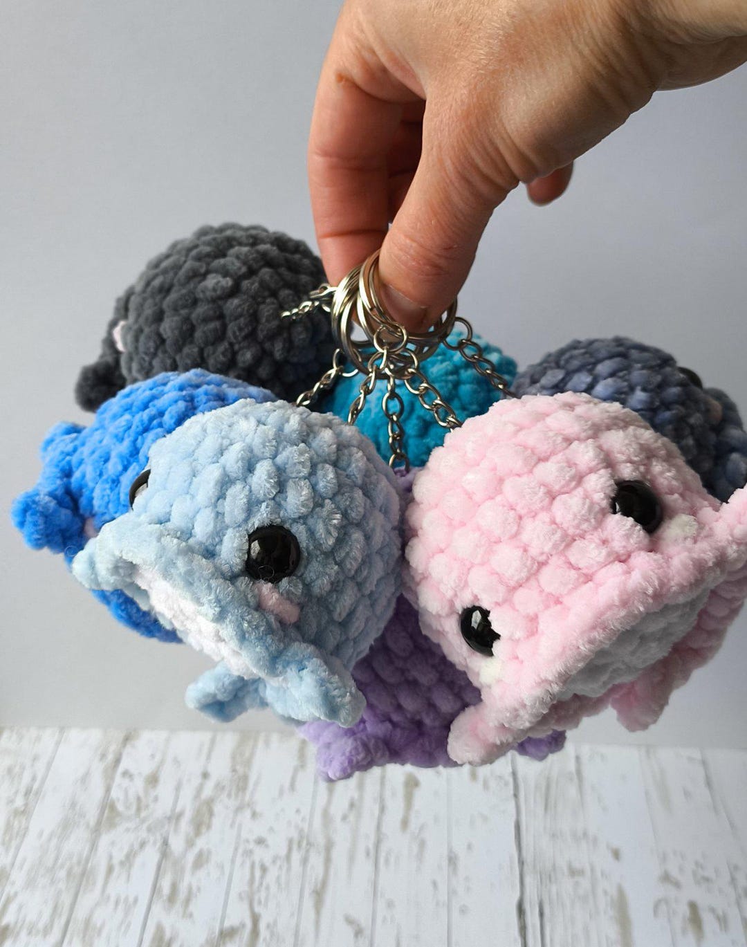 Crochet Whale Keychain, Plush Whale, Keychain Whale, Knitted Whale ...