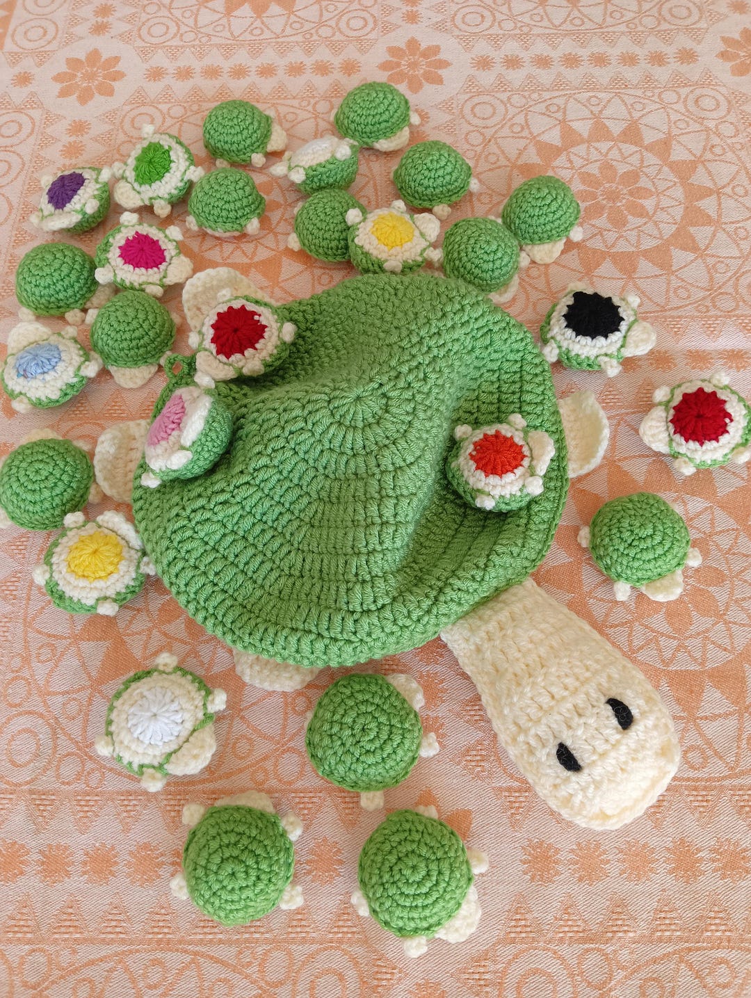 Crochet Turtle Memory Game: Montessori Toy, Matching Game, Christmas ...