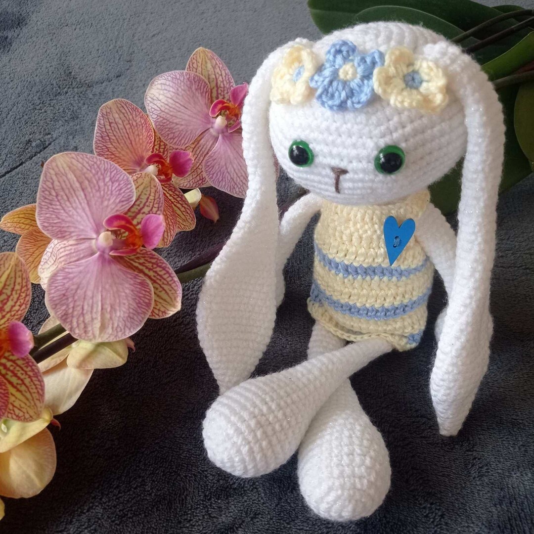 Crochet Ukrainian Bunny, Ukrainian Bunny Souvenir, Crochet Toy Rabbit ...