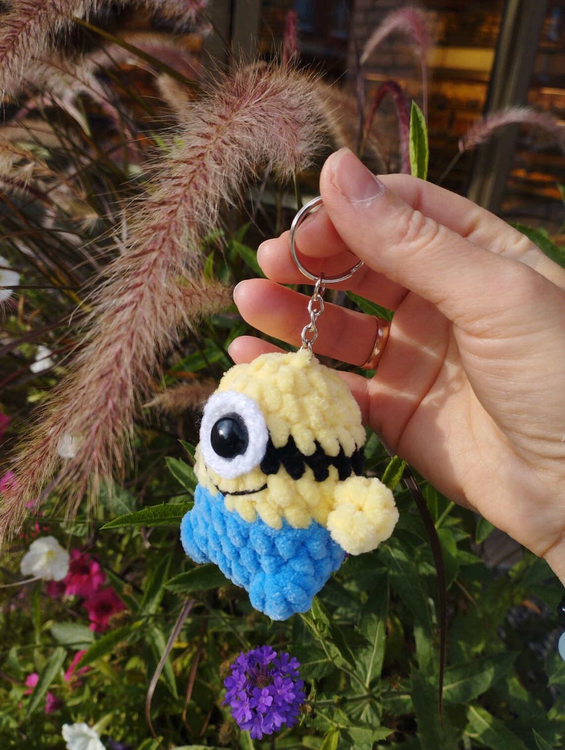 Crochet Minion, Keychain Minion, Plush Minion Keychain, Amigurumi ...