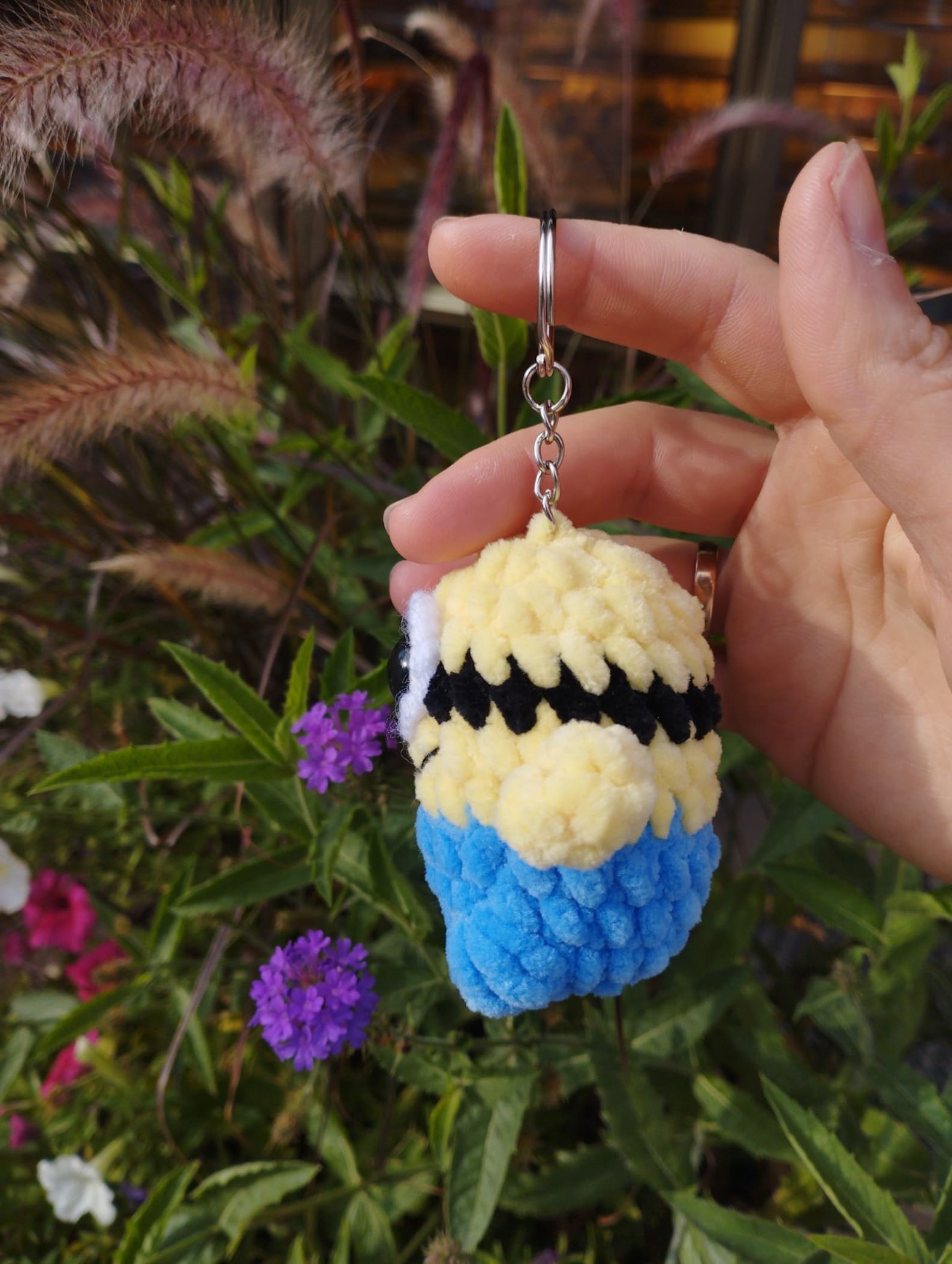 Crochet Minion, Keychain Minion, Plush Minion Keychain, Amigurumi ...