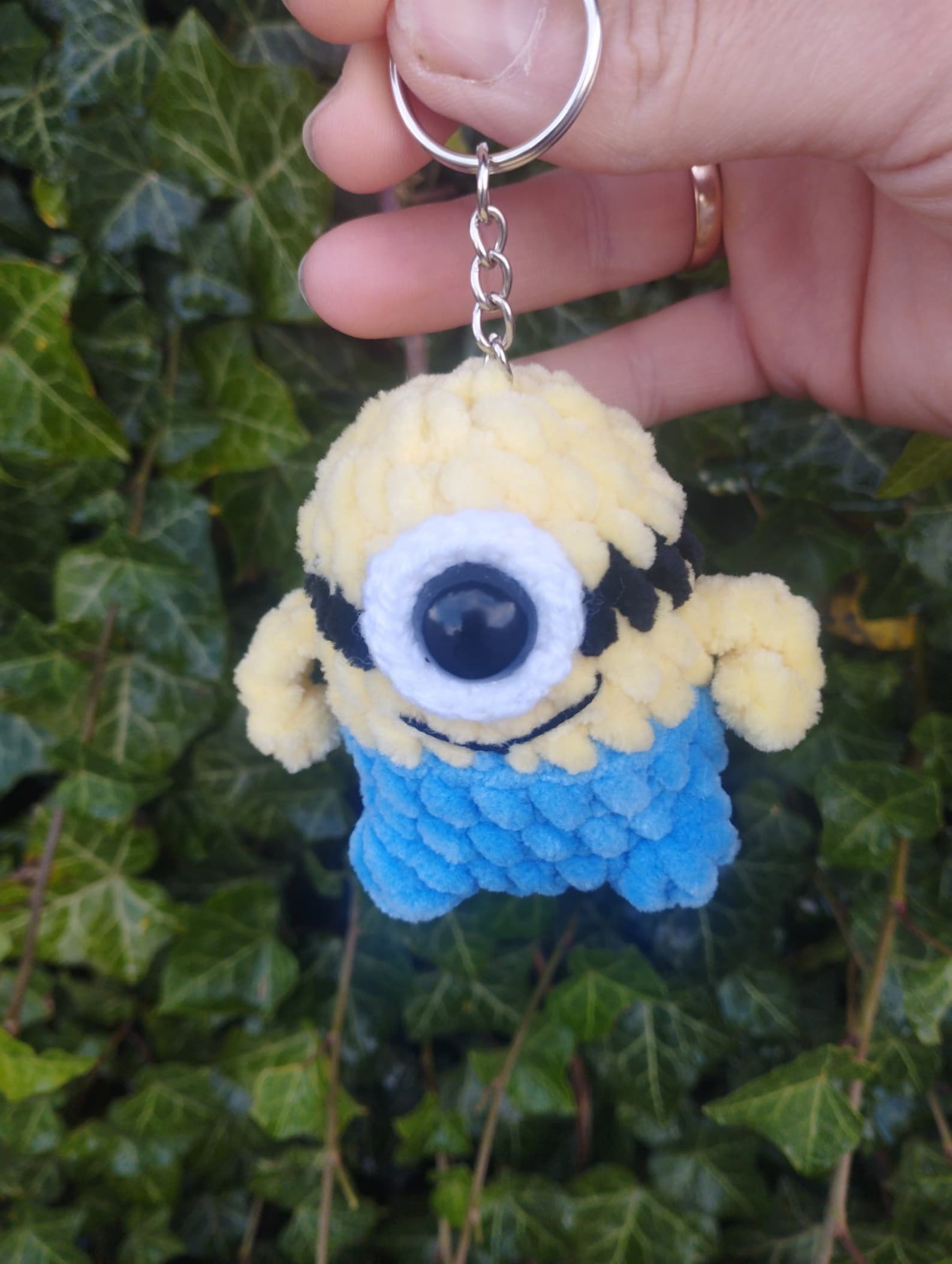 Crochet Minion, Keychain Minion, Plush Minion Keychain, Amigurumi ...