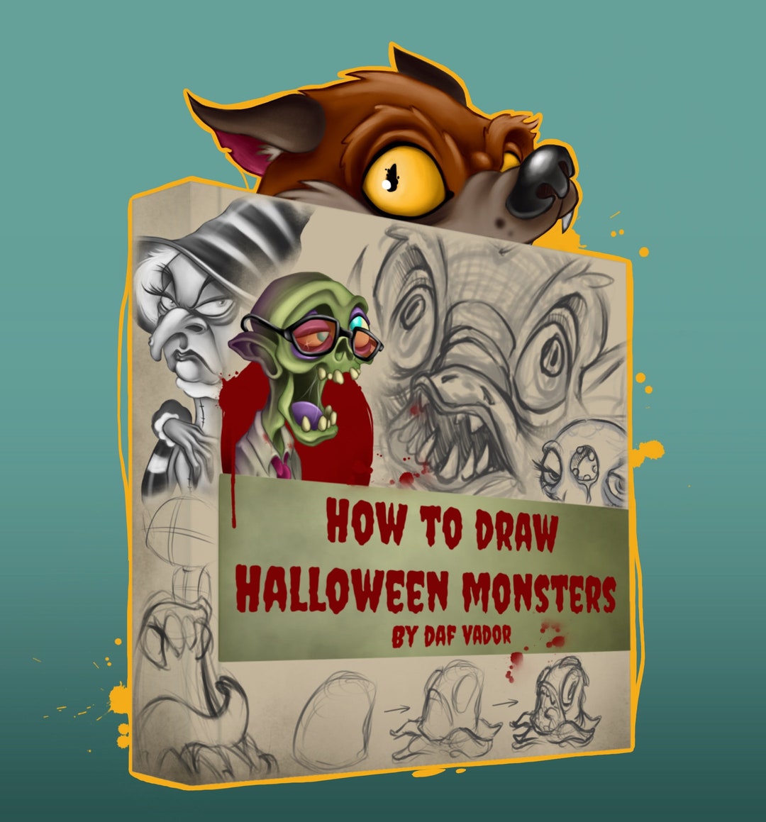 How to Draw Halloween Monsters (ebook) - Etsy