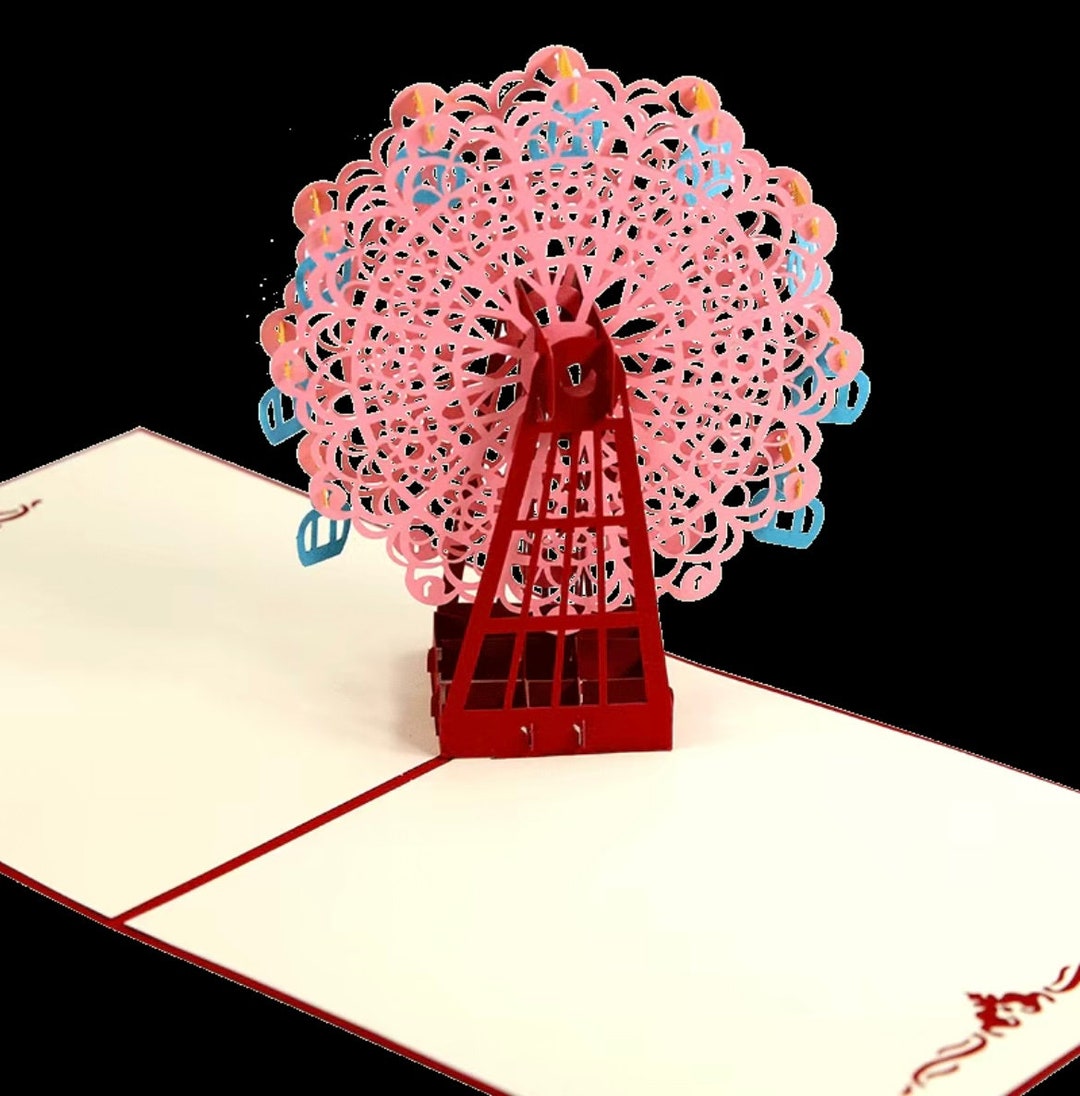 3D Ferris Wheel Pop up Card - Etsy