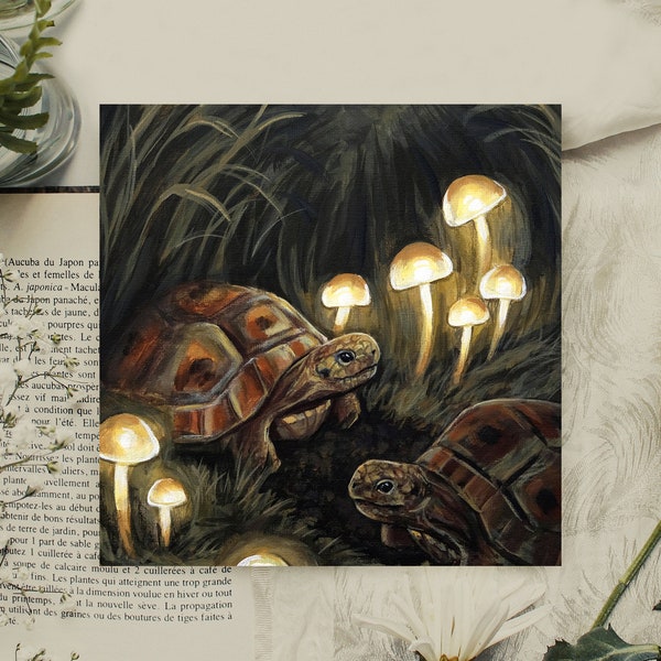 Turtle Whimsical Painting - Etsy