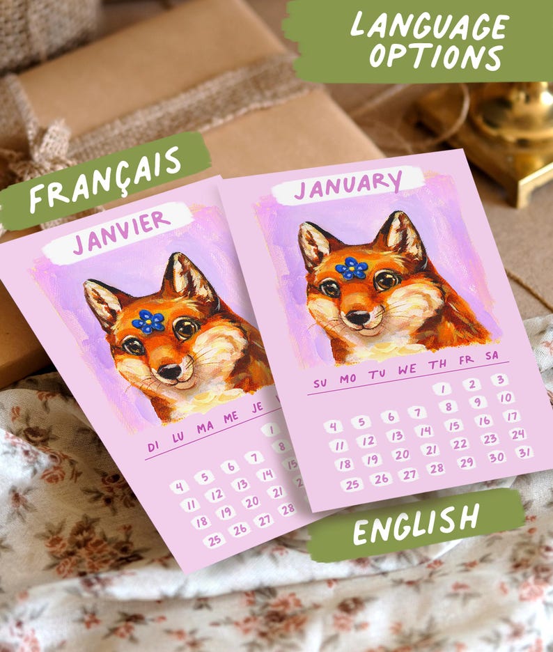 Colorful 2026 Mini Calendar - Whimsical Critters Desk Calendar ...