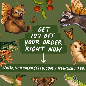 Cute Goblincore Art Print 5x7 Mouse and Mushrooms Art Dorm Room Decor ...