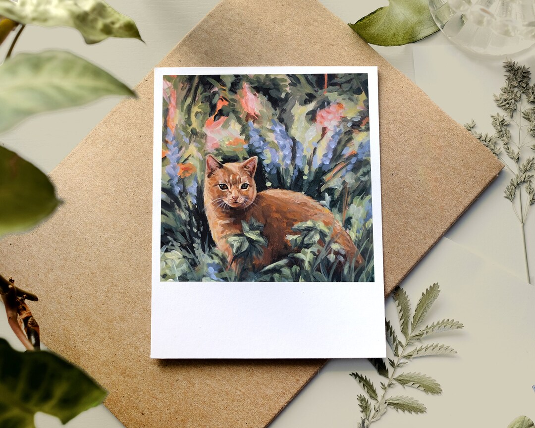 Cat Art Print 4x5 Countrycore Fairycore Farmcore Cottagecore Room Decor ...