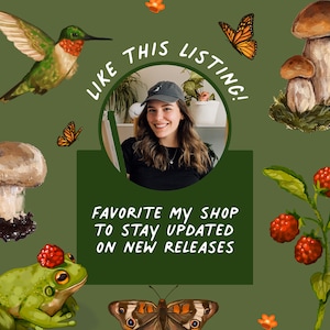 FROG ART PRINT - 8x10 - Vintage Poster - Frog Decor - Cottagecore Room ...