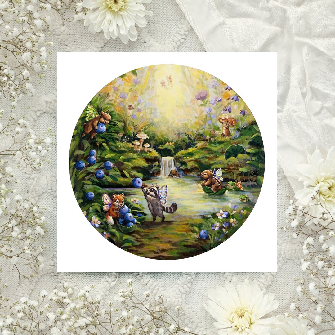 FAIRYCORE ART PRINT Whimsical Fairies World Fairycore Painting ...