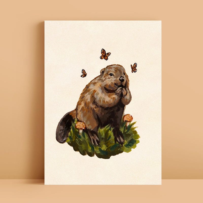 Beaver Art - Etsy