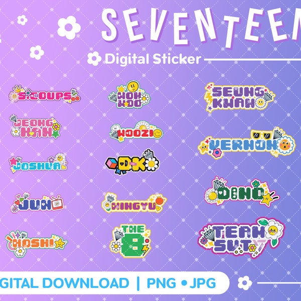 Seventeen Stickers - Etsy