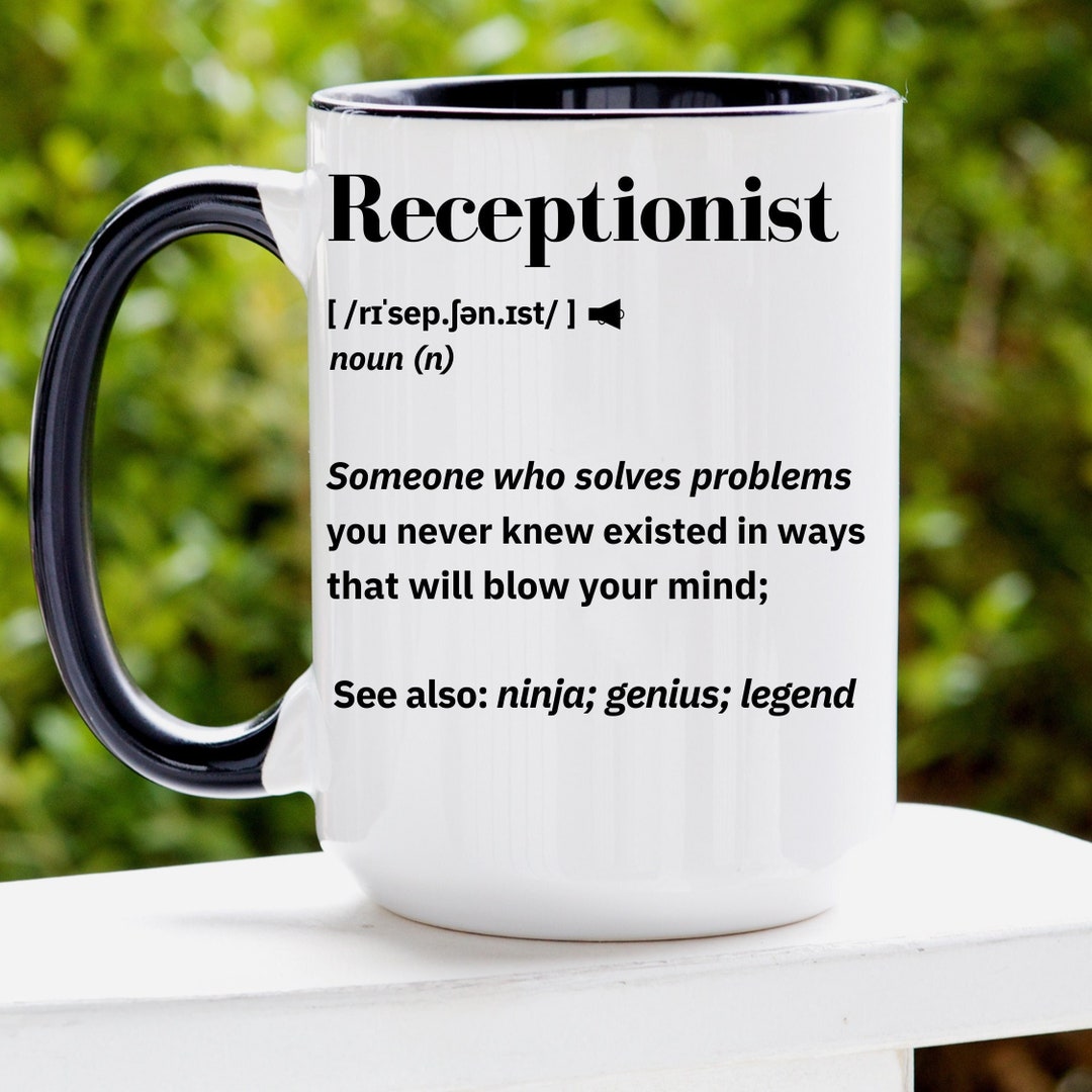 Personalized Receptionist Definition Coffee Mug - Etsy