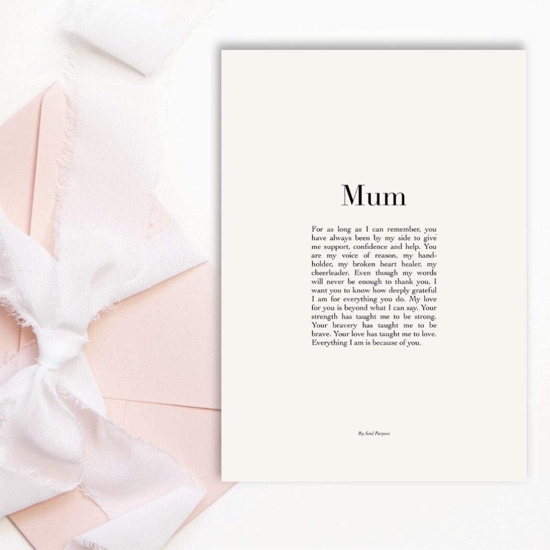 Heartfelt Gift for Mum Mum Definition Meaningful Mum Gifts Sentimental ...