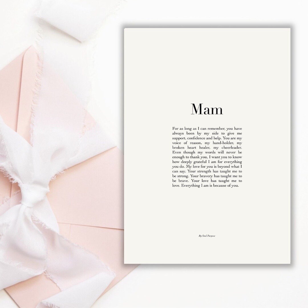 Heartfelt Gift for Mam Mam Definition Meaningful Mam Gifts - Etsy Ireland