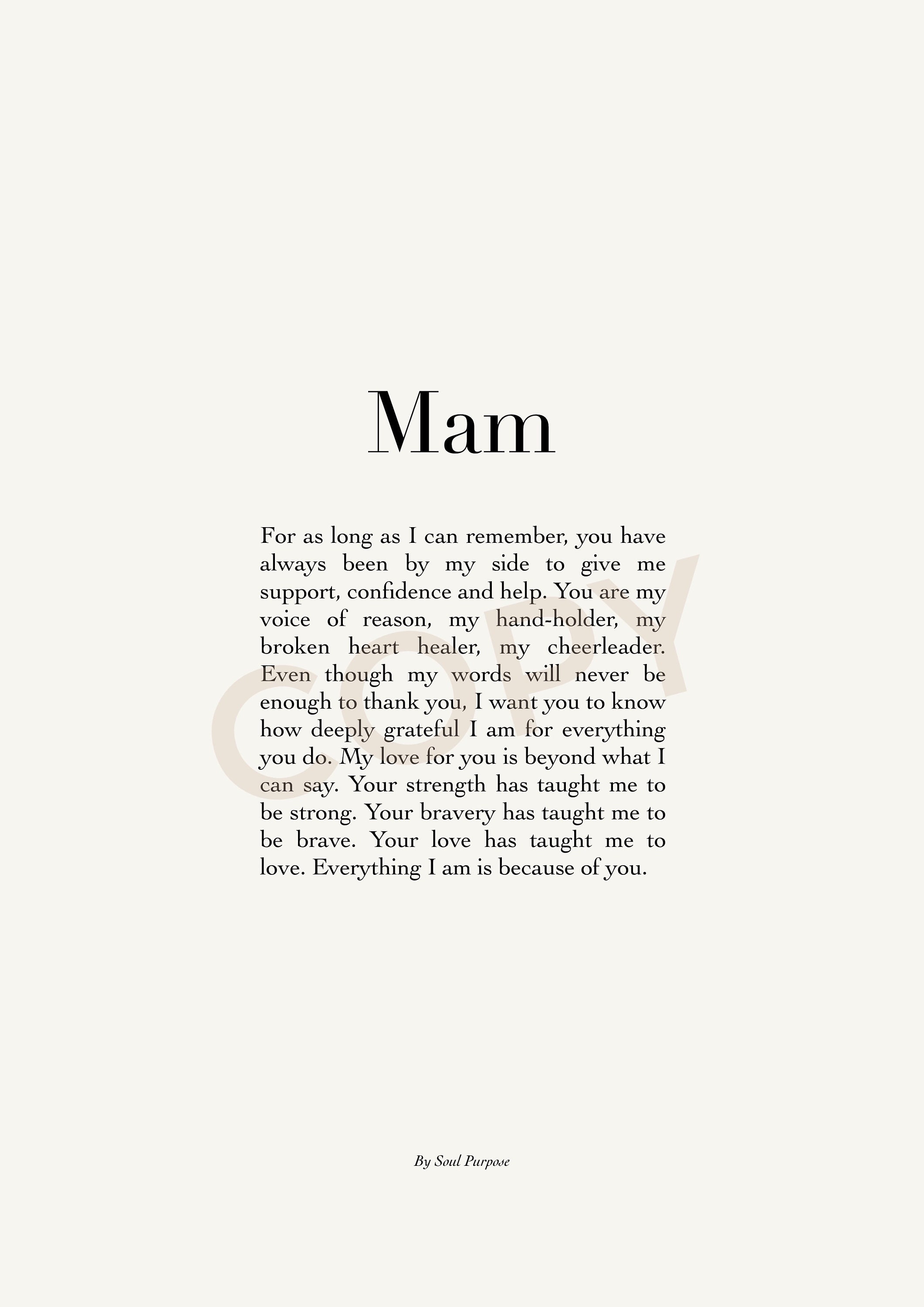 Heartfelt Gift for Mam Mam Definition Meaningful Mam Gifts - Etsy Ireland