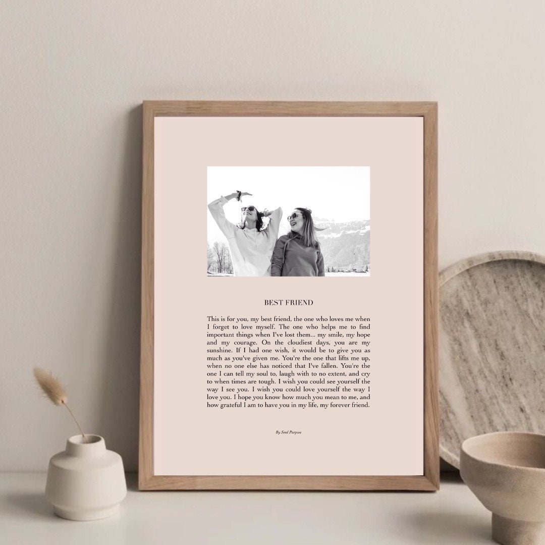 Best Friend Personalized Photo Gift|meaningful Friendship Gift|long ...