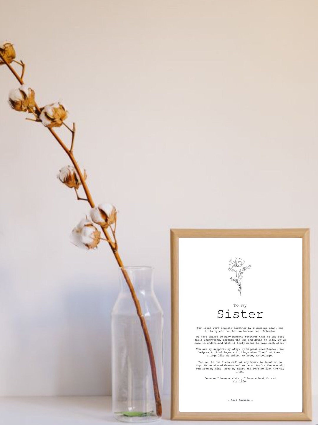 Sister Print Sister Wall Art Sister Art Sister Poster Sister Quote ...