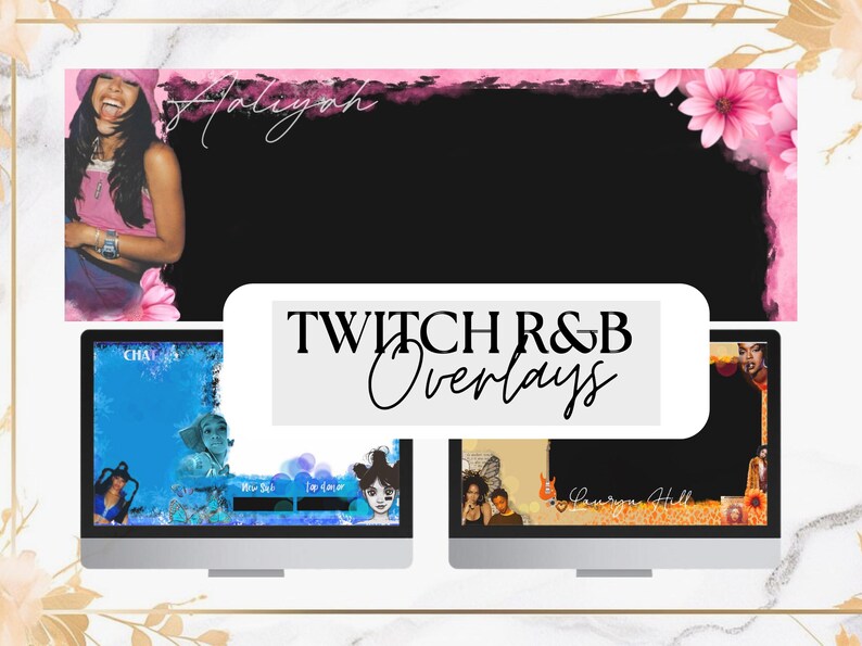 Aaliyah Twitch Overlay | Pink Stream Layout | 2000s Nostalgia | Cozy ...