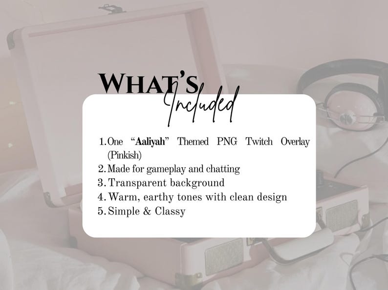 Aaliyah Twitch Overlay | Pink Stream Layout | 2000s Nostalgia | Cozy ...
