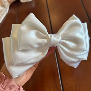 Satin Hair Bows, French Barrette Bow, Coquette Hair Bows, Women Hair ...