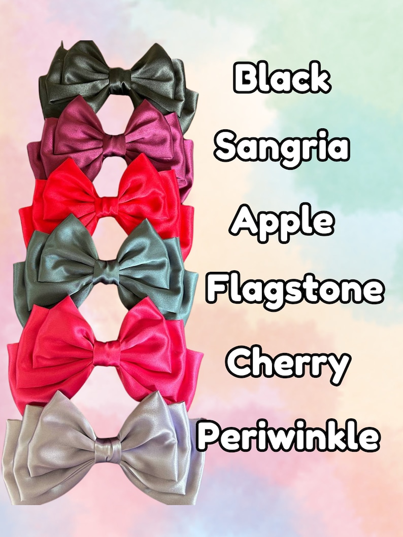 Satin Hair Bows, French Barrette Bow, Coquette Hair Bows, Women Hair ...