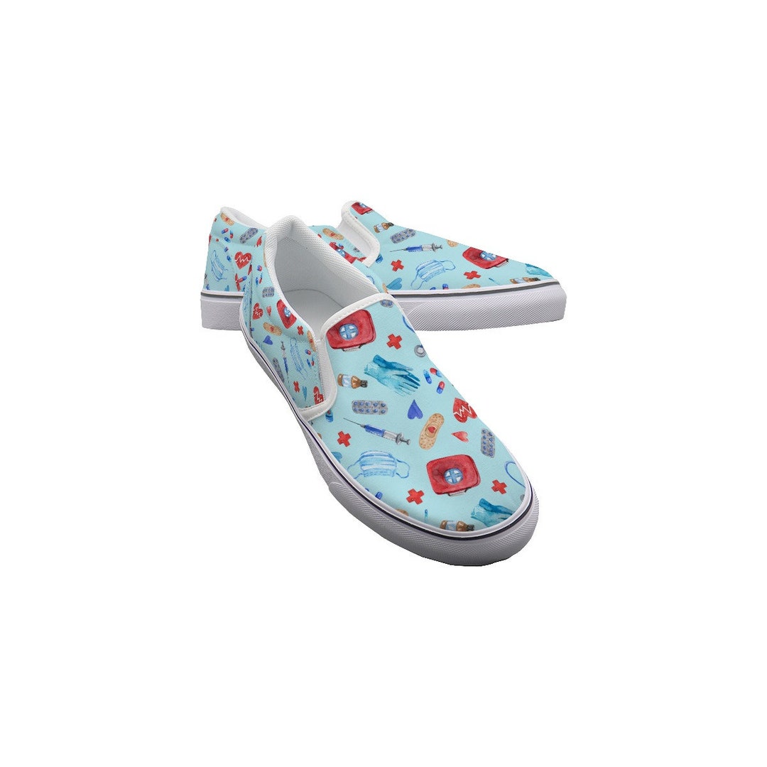 Cute Nurse Shoes | Nurse | Nurse Gift | Women's Slip on Sneakers - Etsy