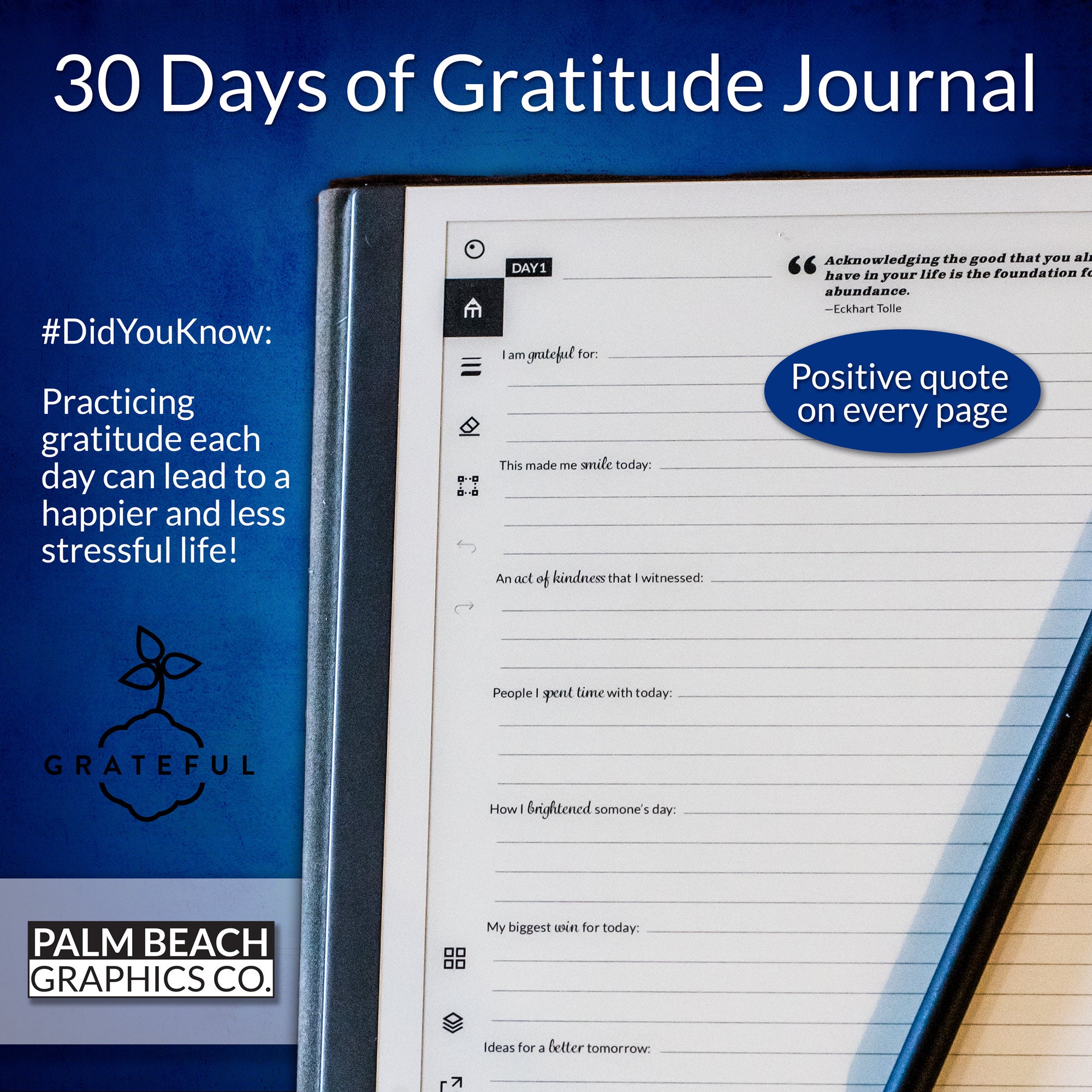 30 Days of Gratitude Journal - Etsy