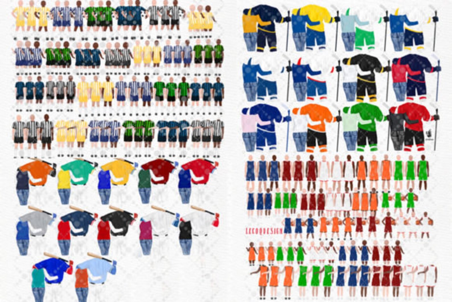 Huge Sports Bundle Sports Family Clipart - Etsy
