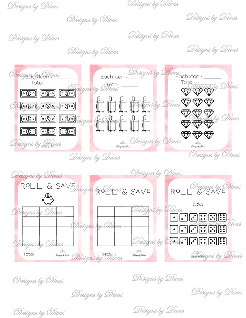 Mini Savings Challenge V4, With Dashboard Inserts, Cash Stuffing ...