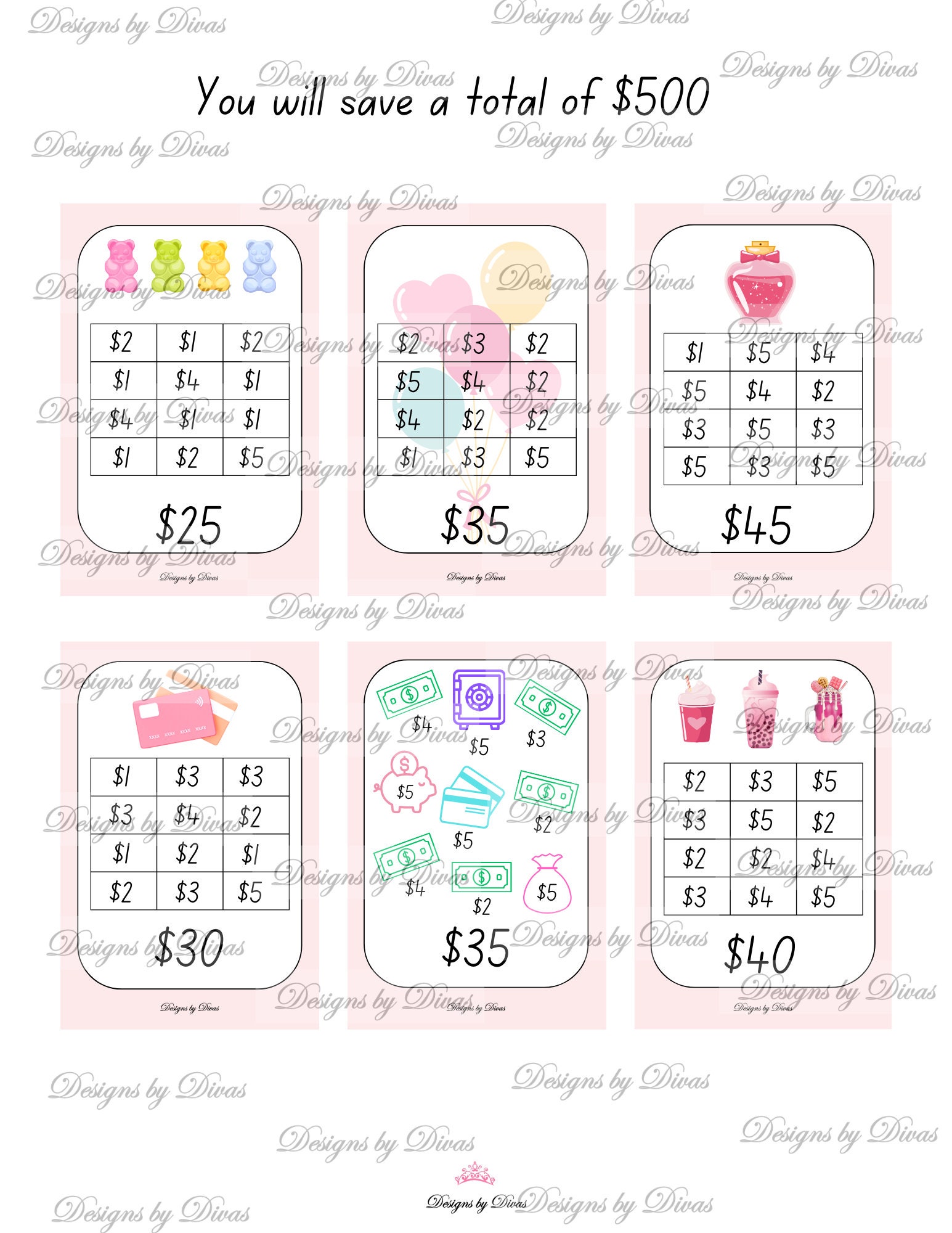 Mini Savings Challenges, Cash Stuffing, Digital, Low Budget - Etsy